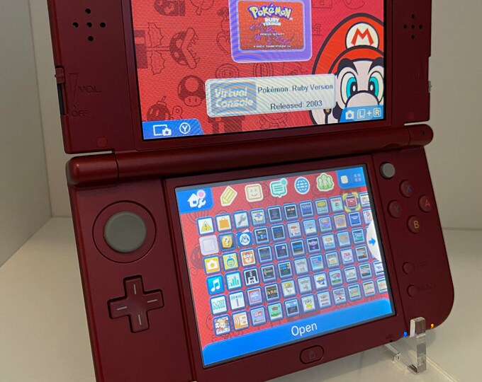 New Nintendo 3DS XL Red 200 Games, 128GB, Wireless Streaming ...