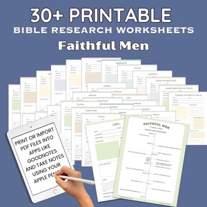 Faithful Men Bible Study Printable Men of Faith Biblical Research ...