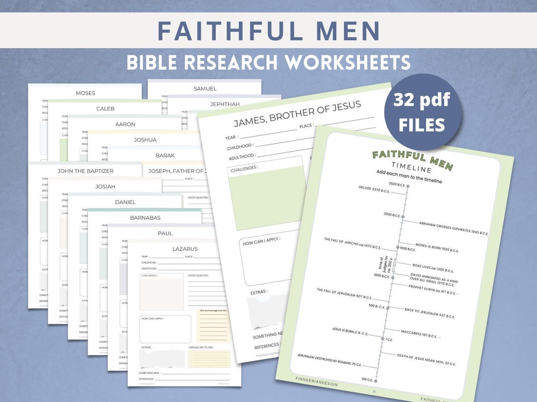 Bible Study Worksheet Printable Pdf Journal Guide Christian Homeschool ...