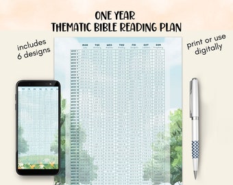 Printable Bible Reading Plan Read the Bible in One Year - Etsy