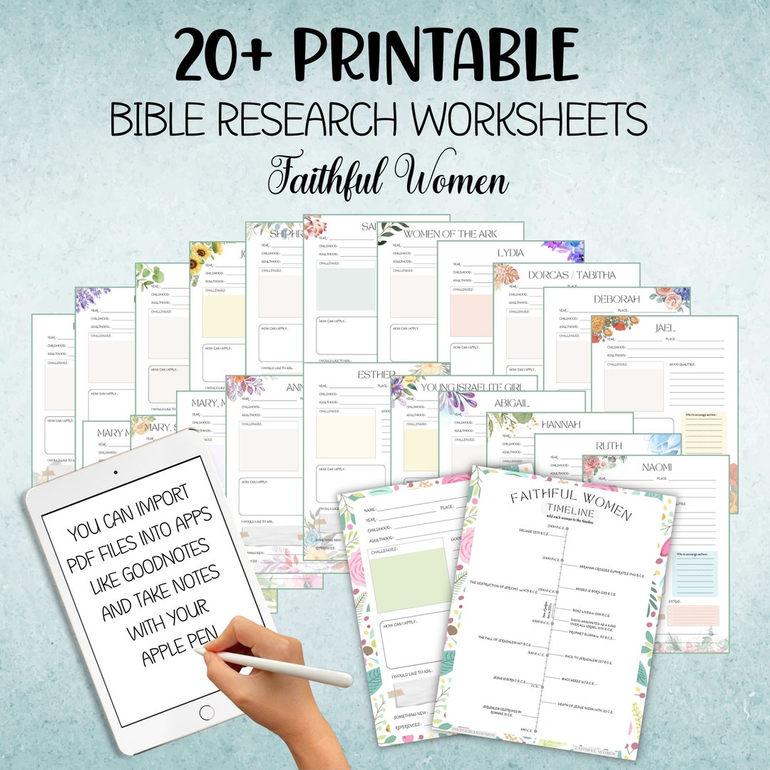 Download and print Bible Study Printable Pdf Goodnotes Digital Faithful ...