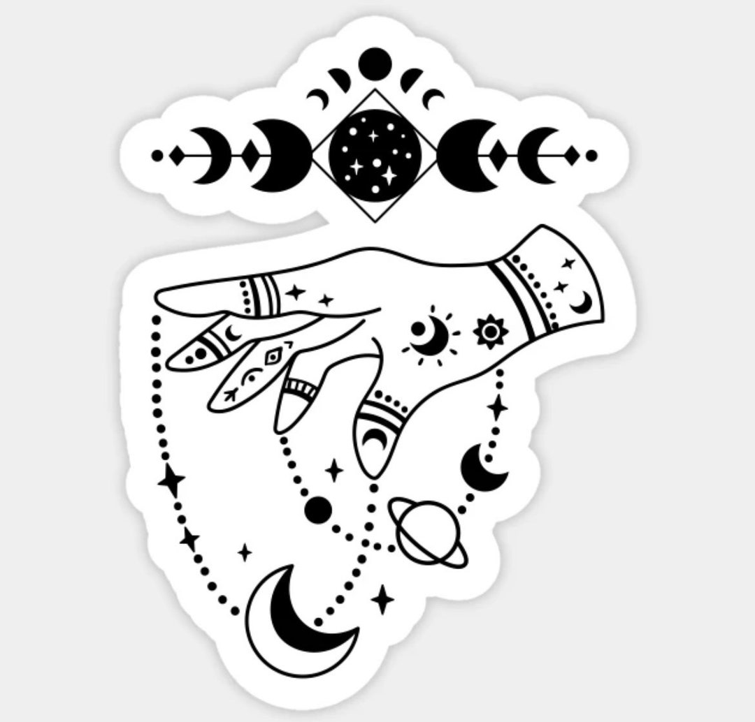 Hand Phases Sticker - Etsy