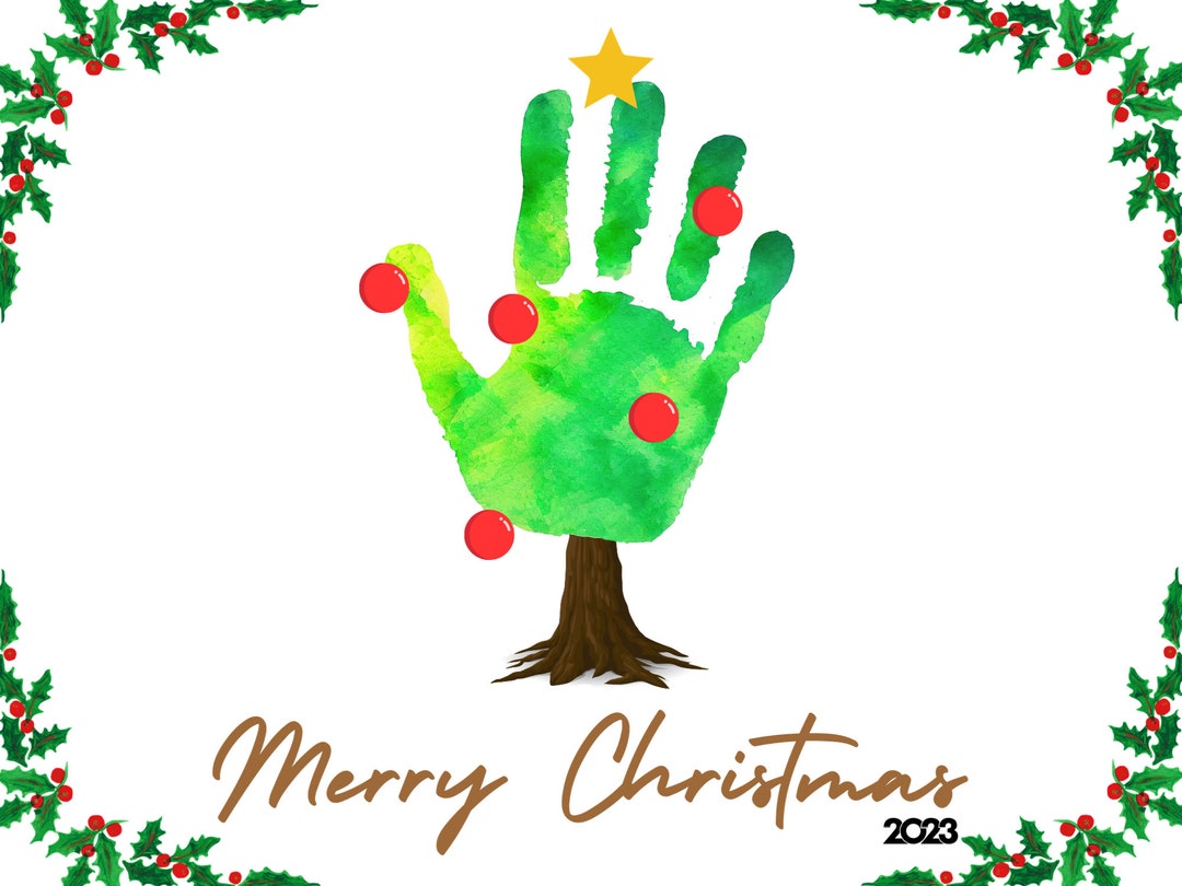 Christmas Handprint Keepsake 1 Handprint - Etsy