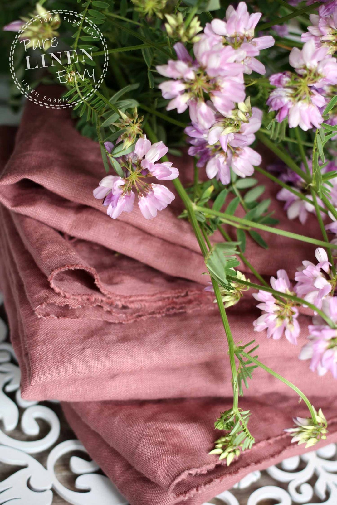 Light Plum Linen | 100% Linen Fabric | Flax Linen | 150 GSM | Price per ...
