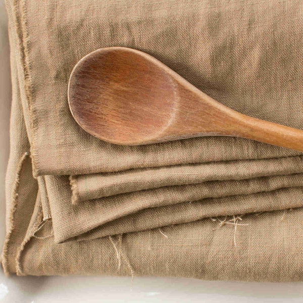 Light Brown Linen Fabric - Etsy