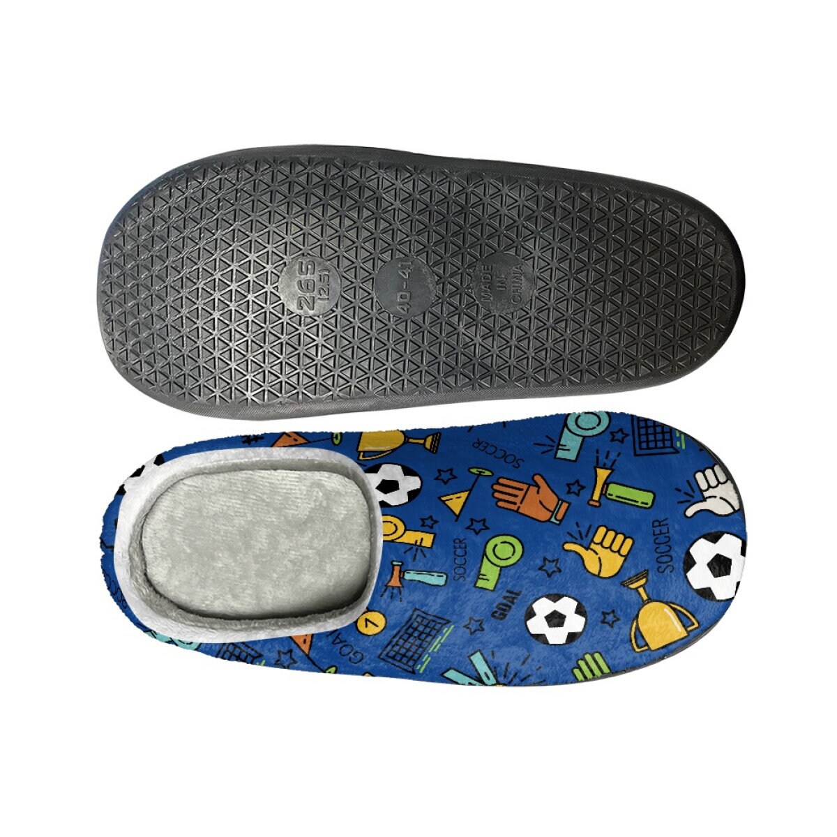 I Love Soccer Blue Men Slippers, World Cup Lover Gifts, Best Man Gift ...