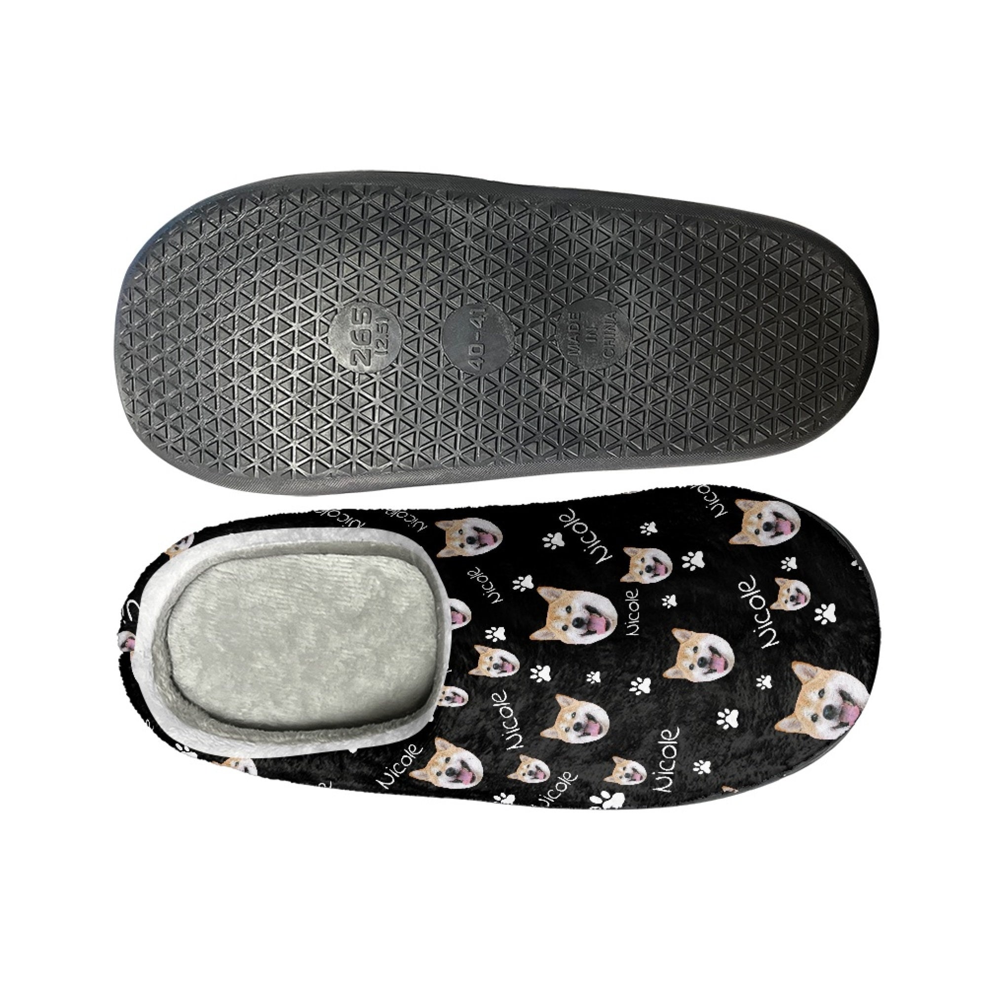 Custom Pet Face With Name Slippers, Cute Funny Personalized Gift Ideas ...