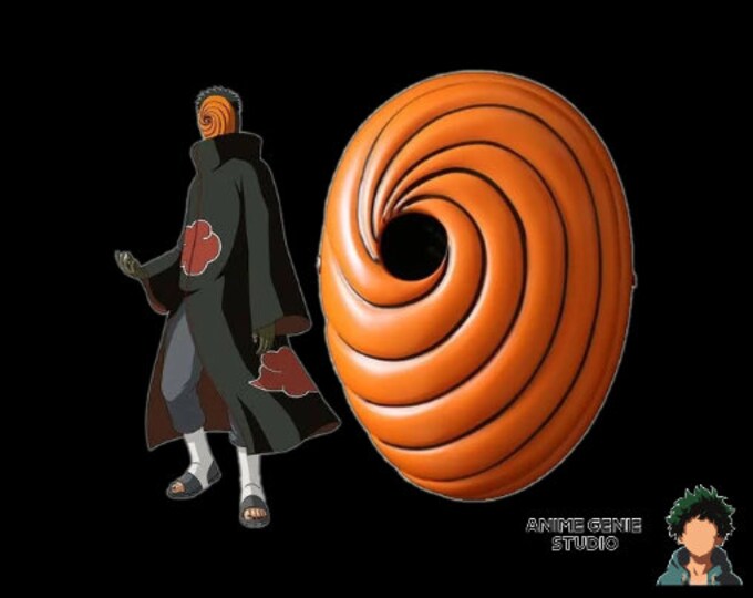 Tobi Obito Uchiha Akatsuki, Printed Cosplay Mask, Naruto Mask, Anime ...