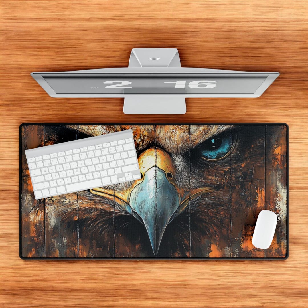Rustic Eagle Desk Mat: Boho Turquoise Western Office Decor - Etsy