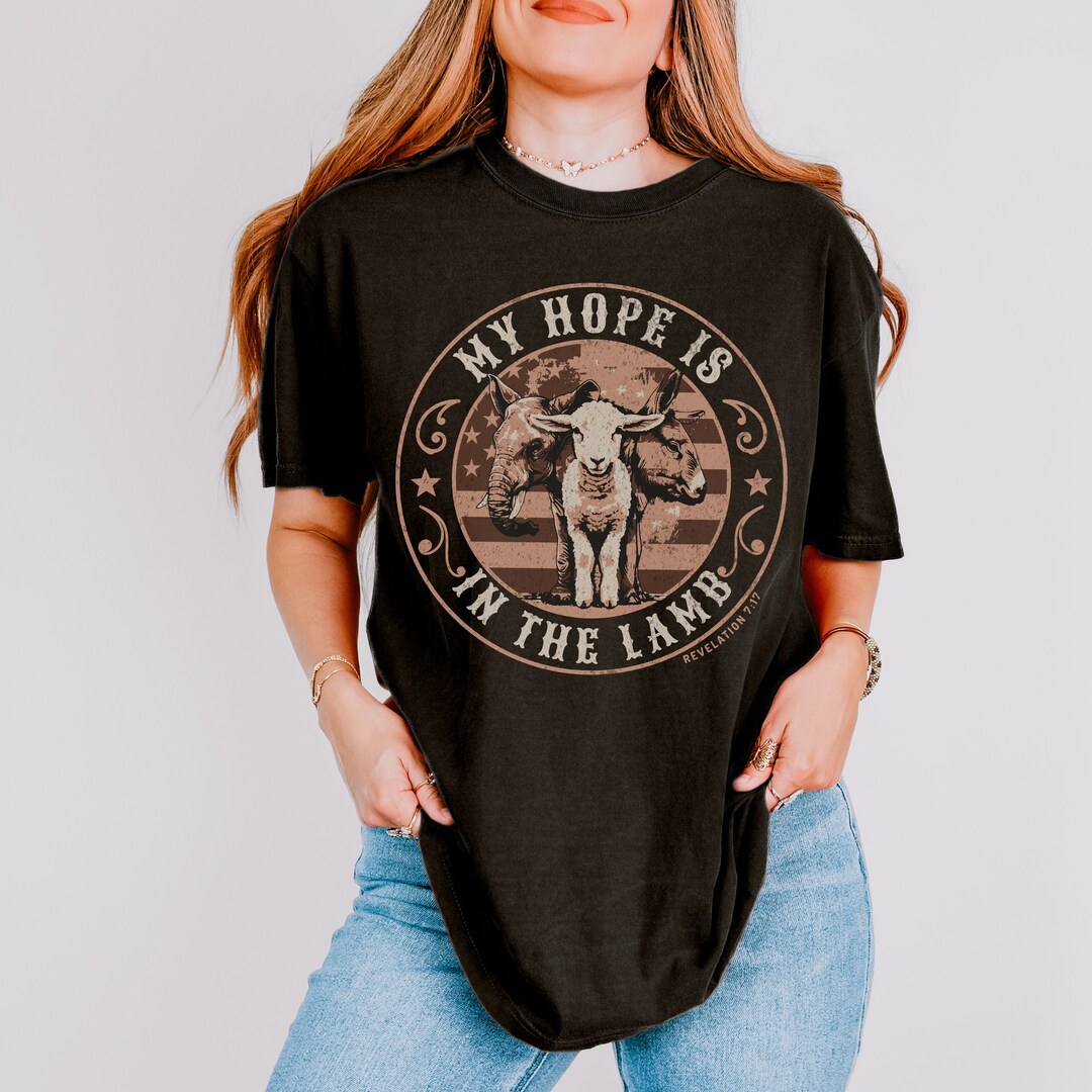 Christian Voting Shirt, My Hope is in the Lamb, Revelation 7:17, Vote ...