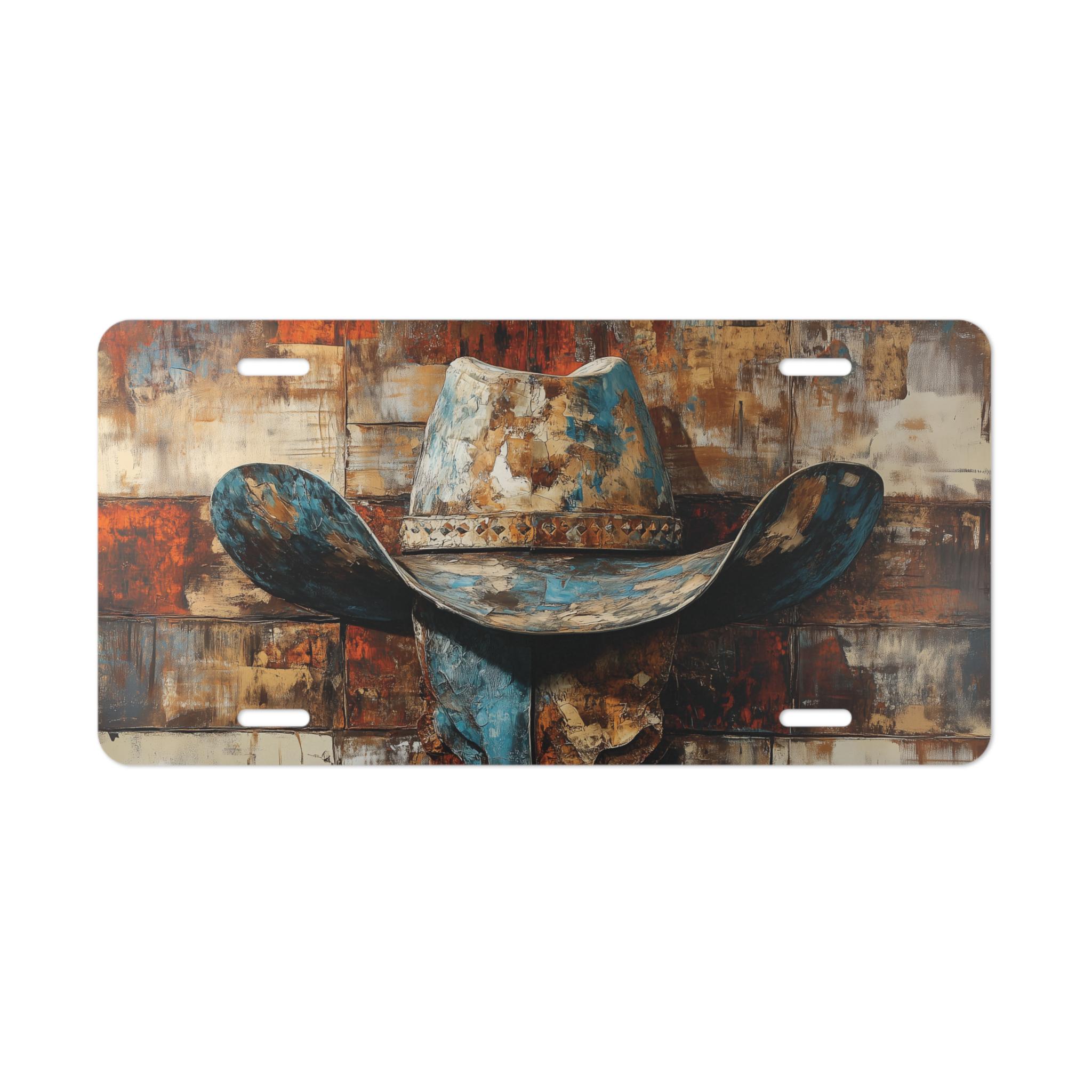 Rustic Cowboy Hat License Plate: Country Truck Tag, Metal Art Print - Etsy