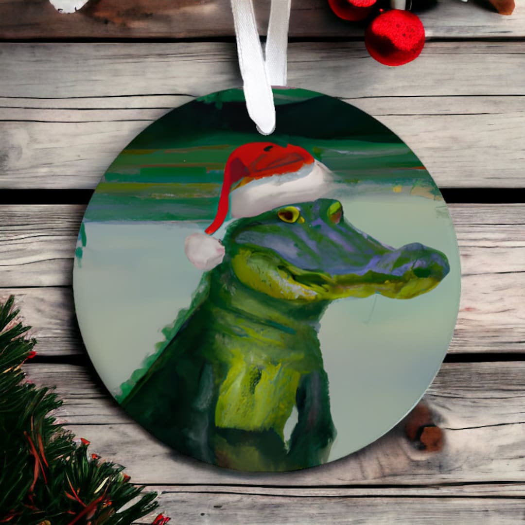 Bayou Gator Santa Ornament Cajun Swamp Christmas Decor - Etsy