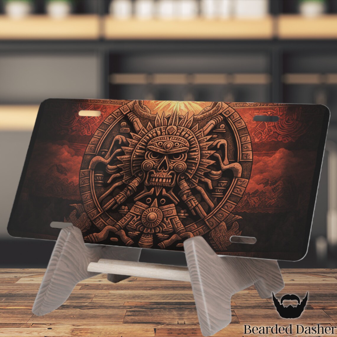 Aztec Statue, Southwestern Engraving License Vanity Plate, Aztec ...