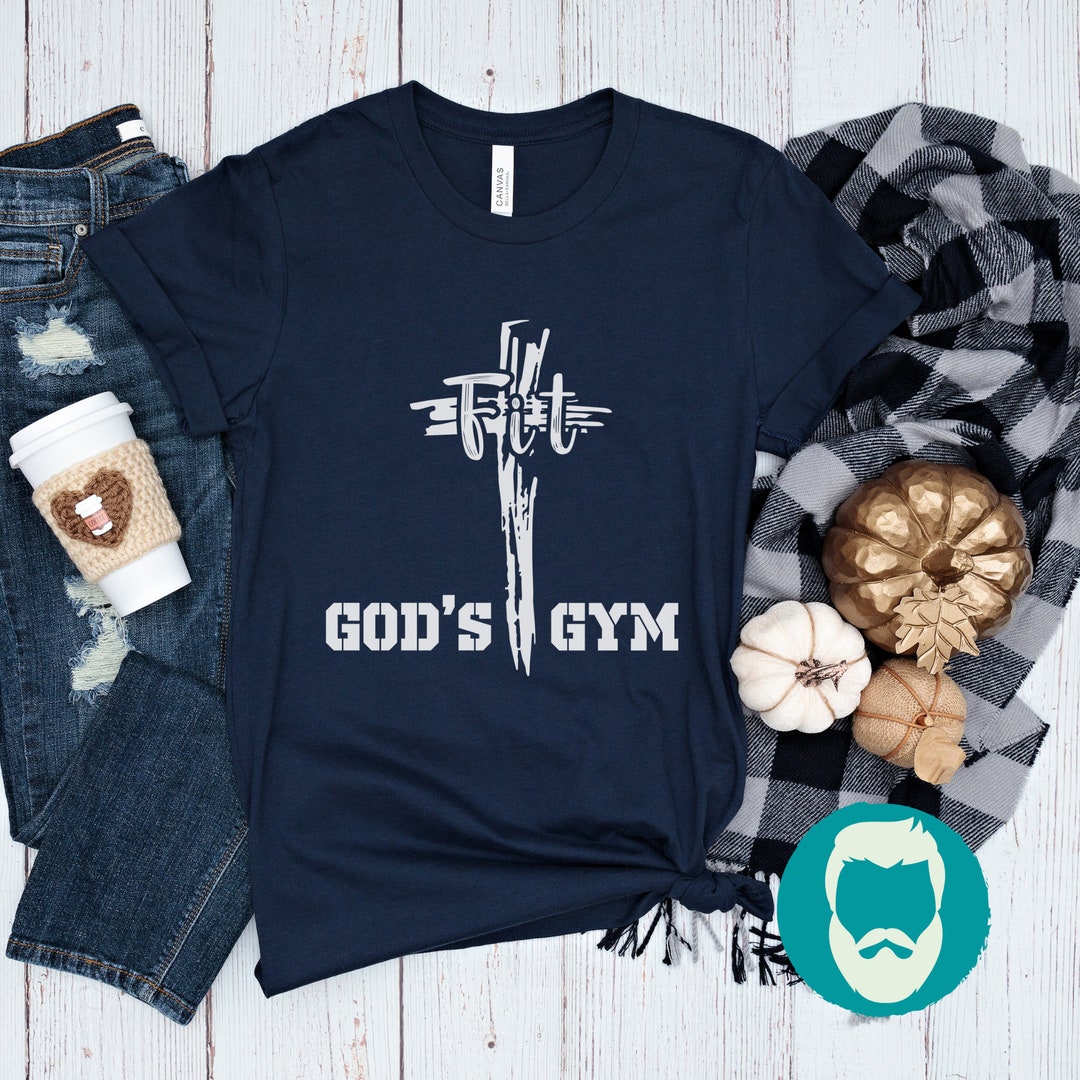 Christian Cross Fit Gods Gym Unisex Tshirt for Christian Gift Religious ...