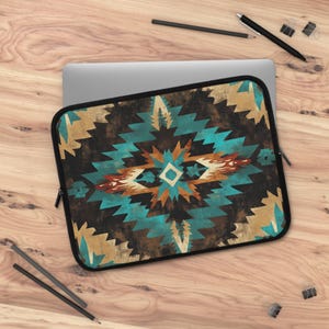 Navajo Aztec Laptop Case, Boho Striped Laptop Cover, Tribal Laptop ...