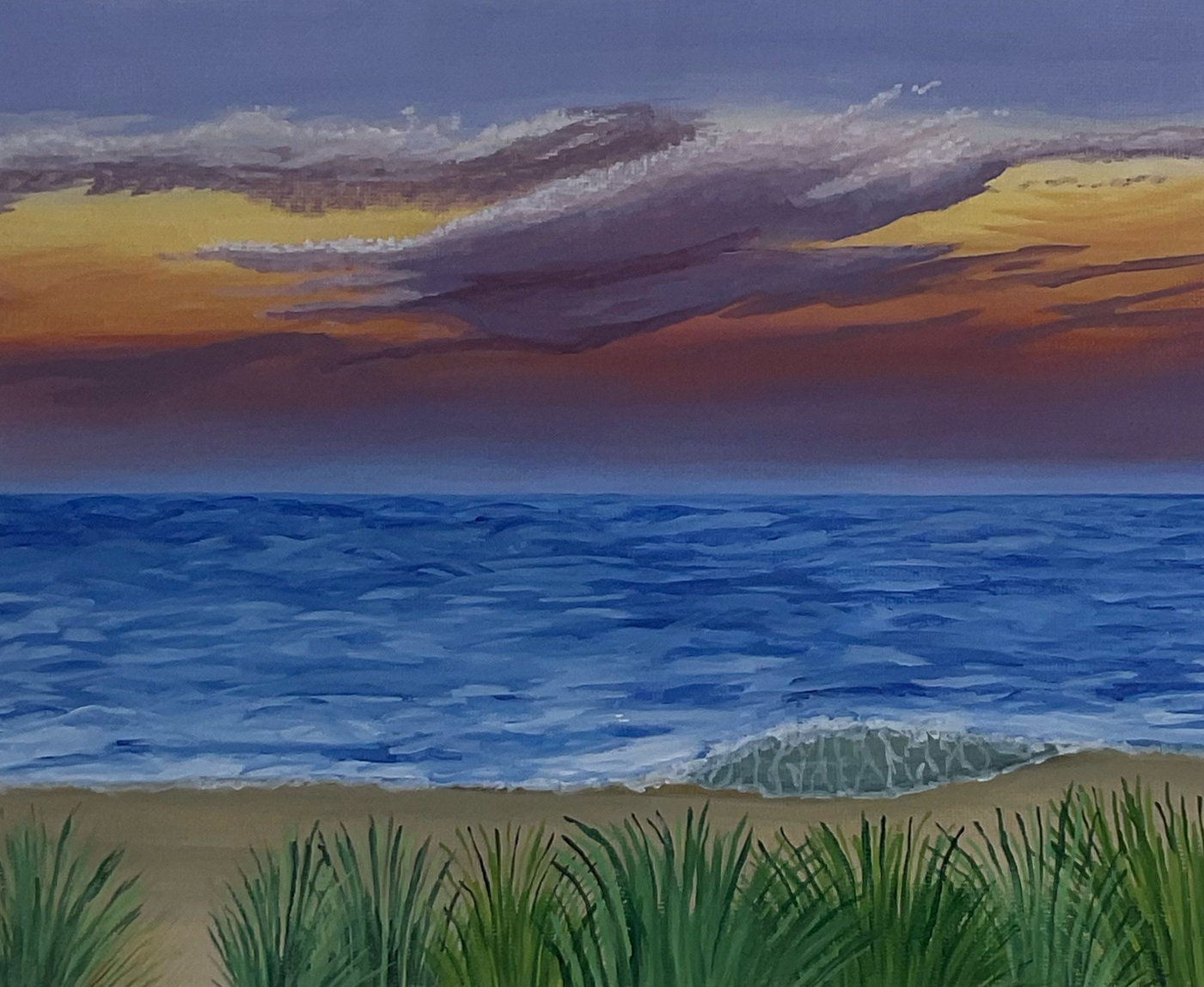 Sunset Beach Print Etsy