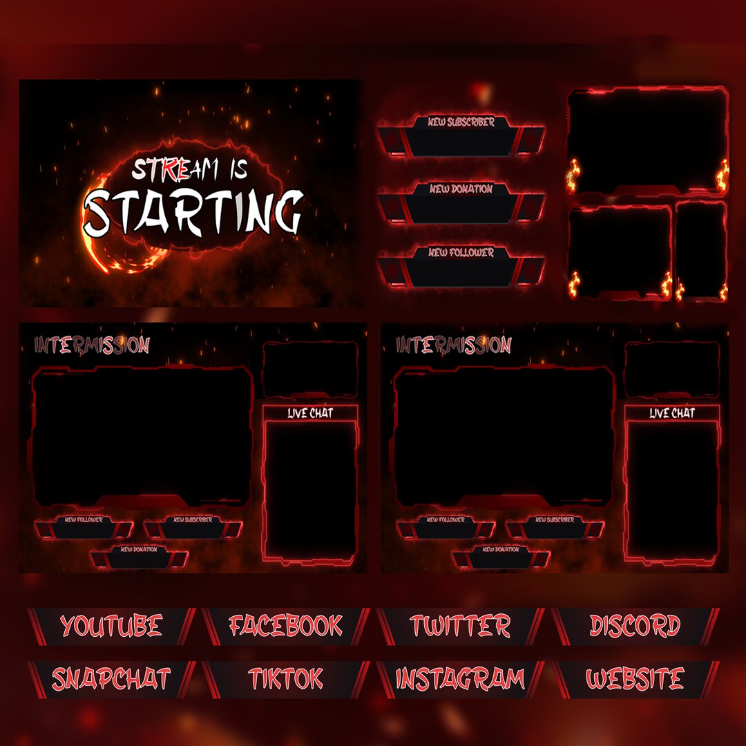 Animated Demon Twitch Overlays Animated Overlay Twitch - Etsy