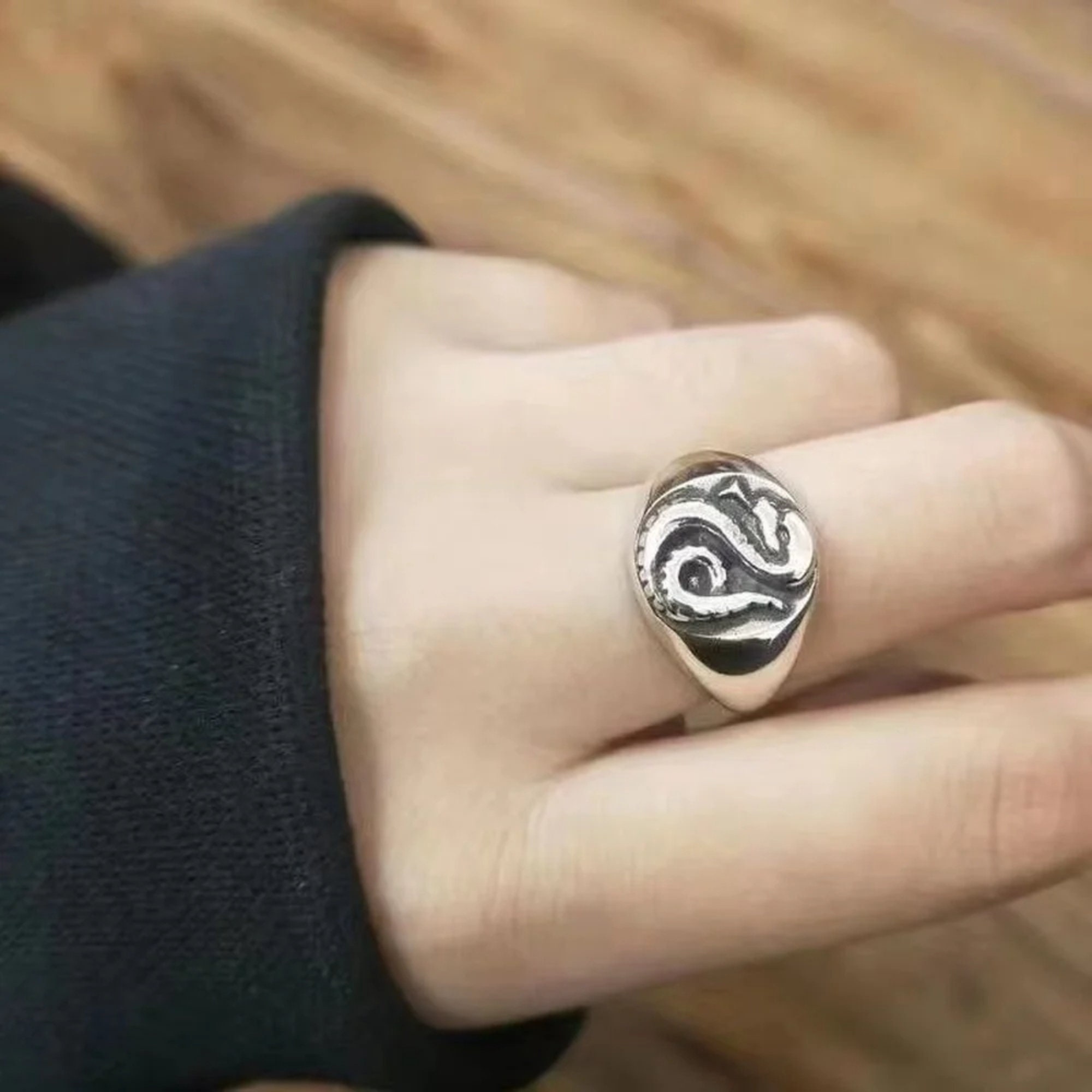 Malfoy Badge Ring, Wizard Ring, Magician Snake Ring, Magician Wizard ...