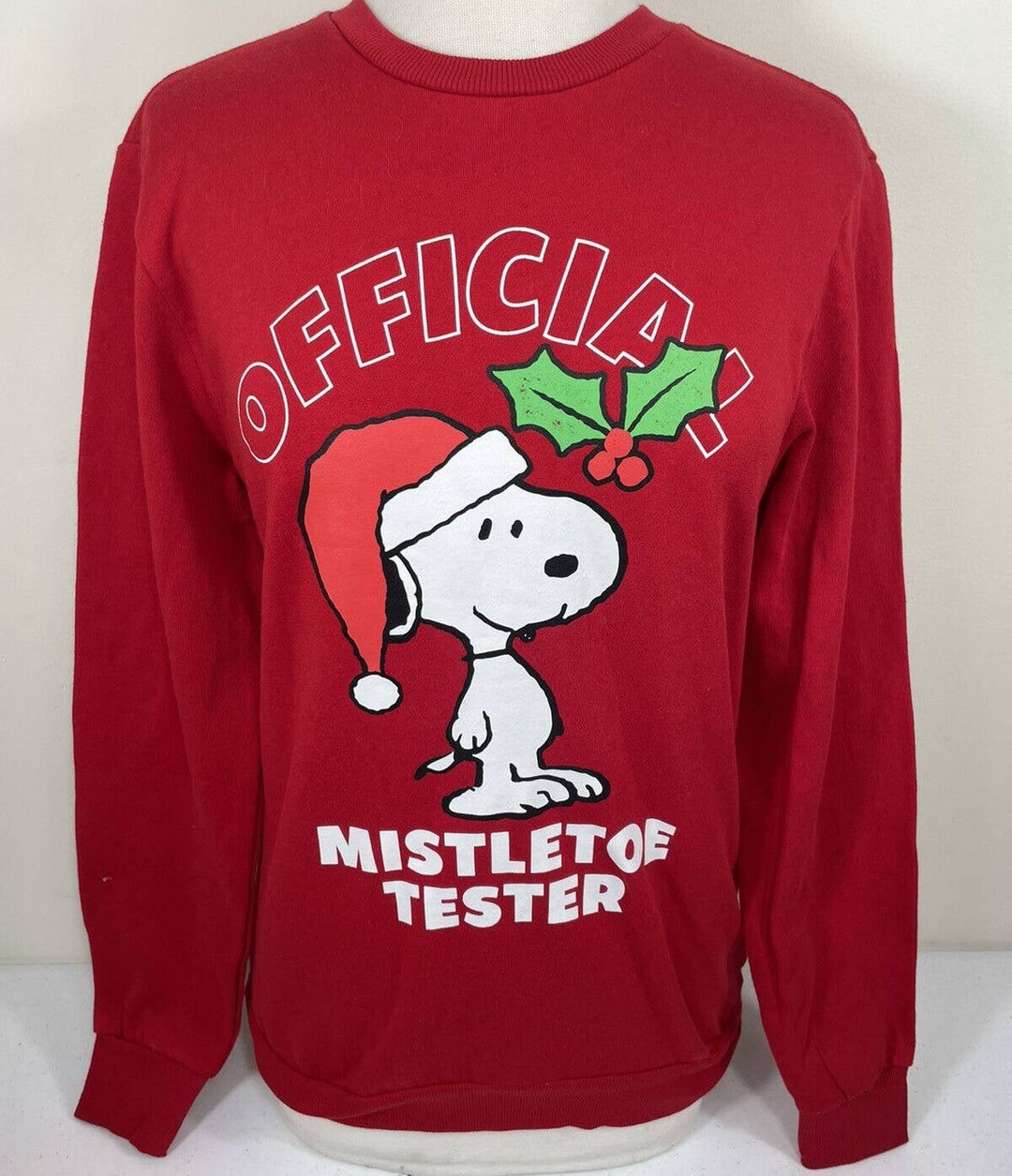Snoopy Peanuts Official Mistletoe Tester Crewneck Sweatshirt - Etsy