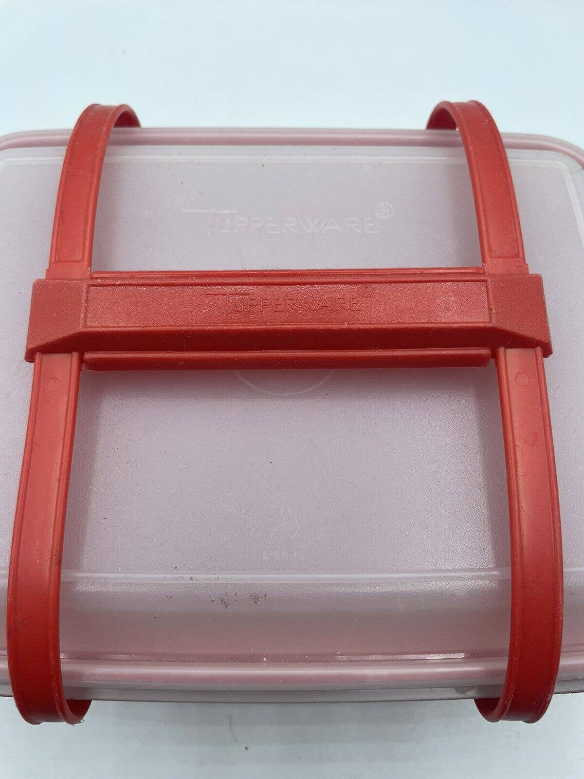 Tupperware Mini Pack Lunch Box Carrier Handles Red Orange No - Etsy