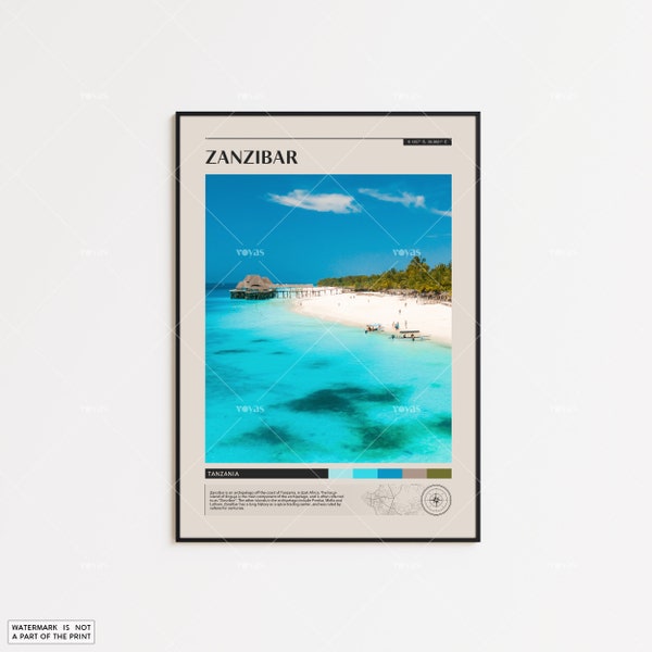 Zanzibar Travel Poster - Etsy