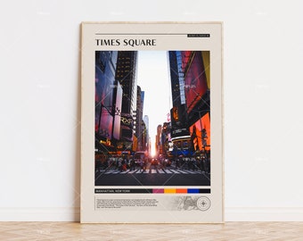 Times Square Travel Poster - Etsy