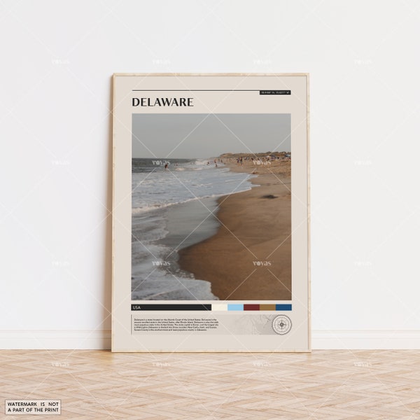Delaware Poster - Etsy