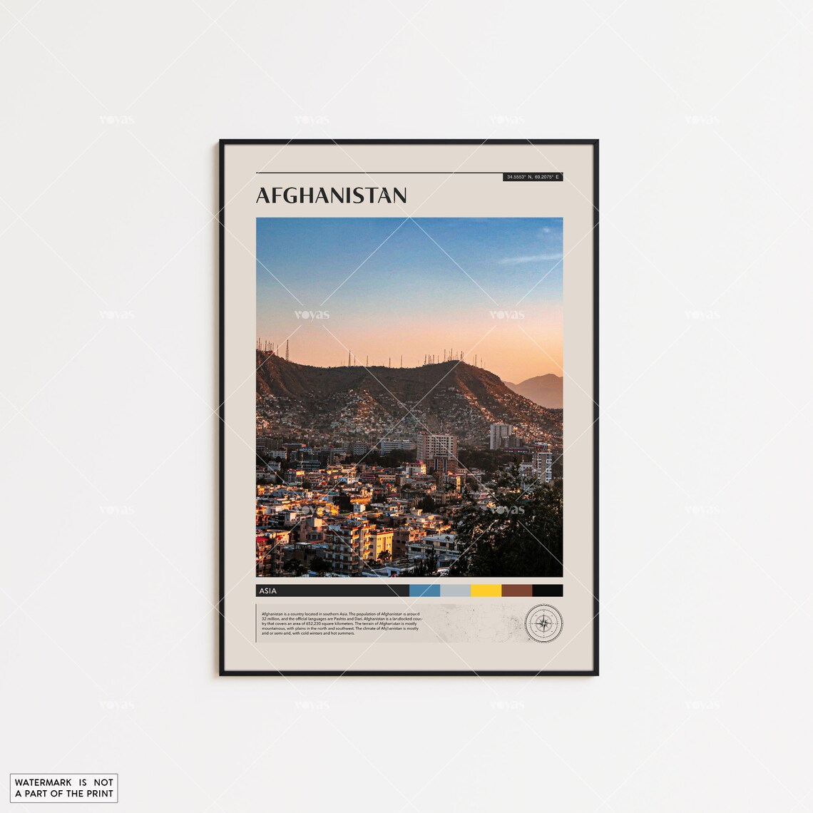 Afghanistan Poster Afghanistan Print Travel Poster Mid - Etsy