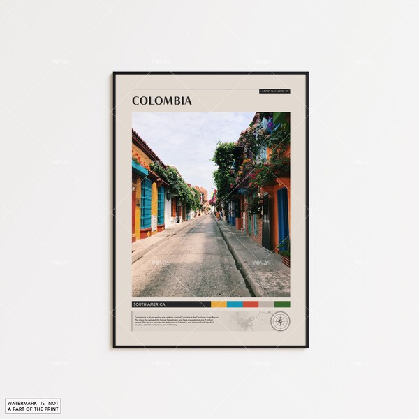 Colombia Poster - Etsy