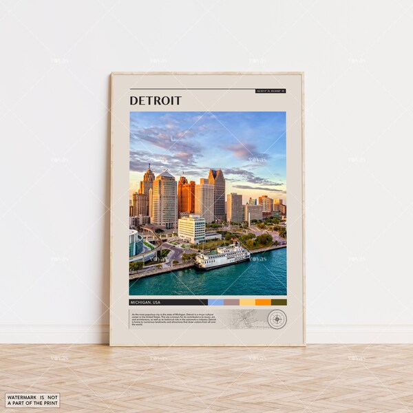 Detroit Poster - Etsy