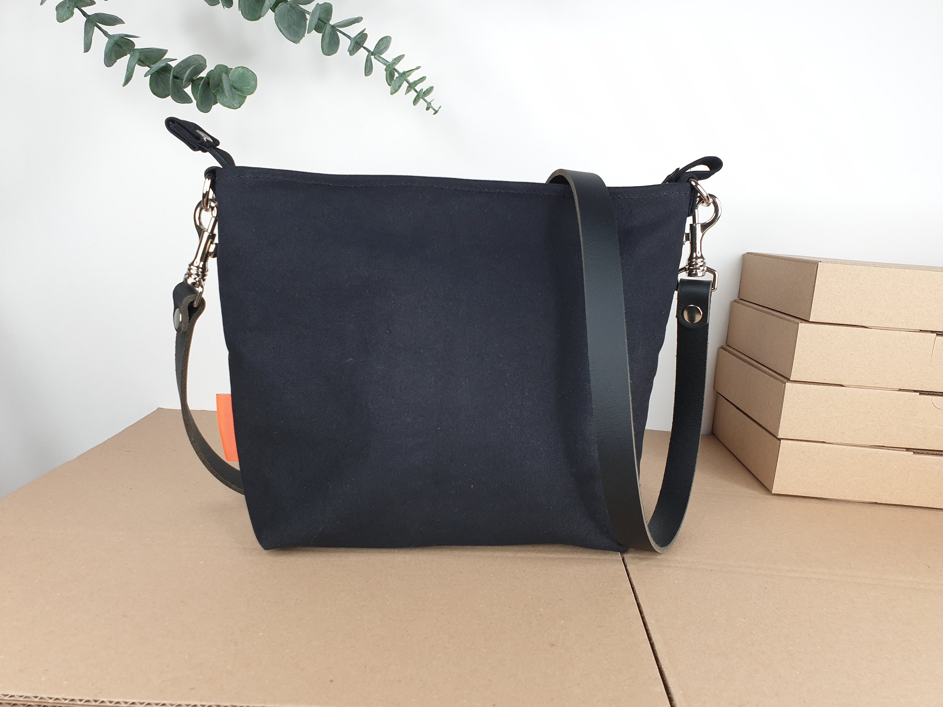 Crossbody Bag Canvas for Girls/women, Black, Small Shoulder Bag ...