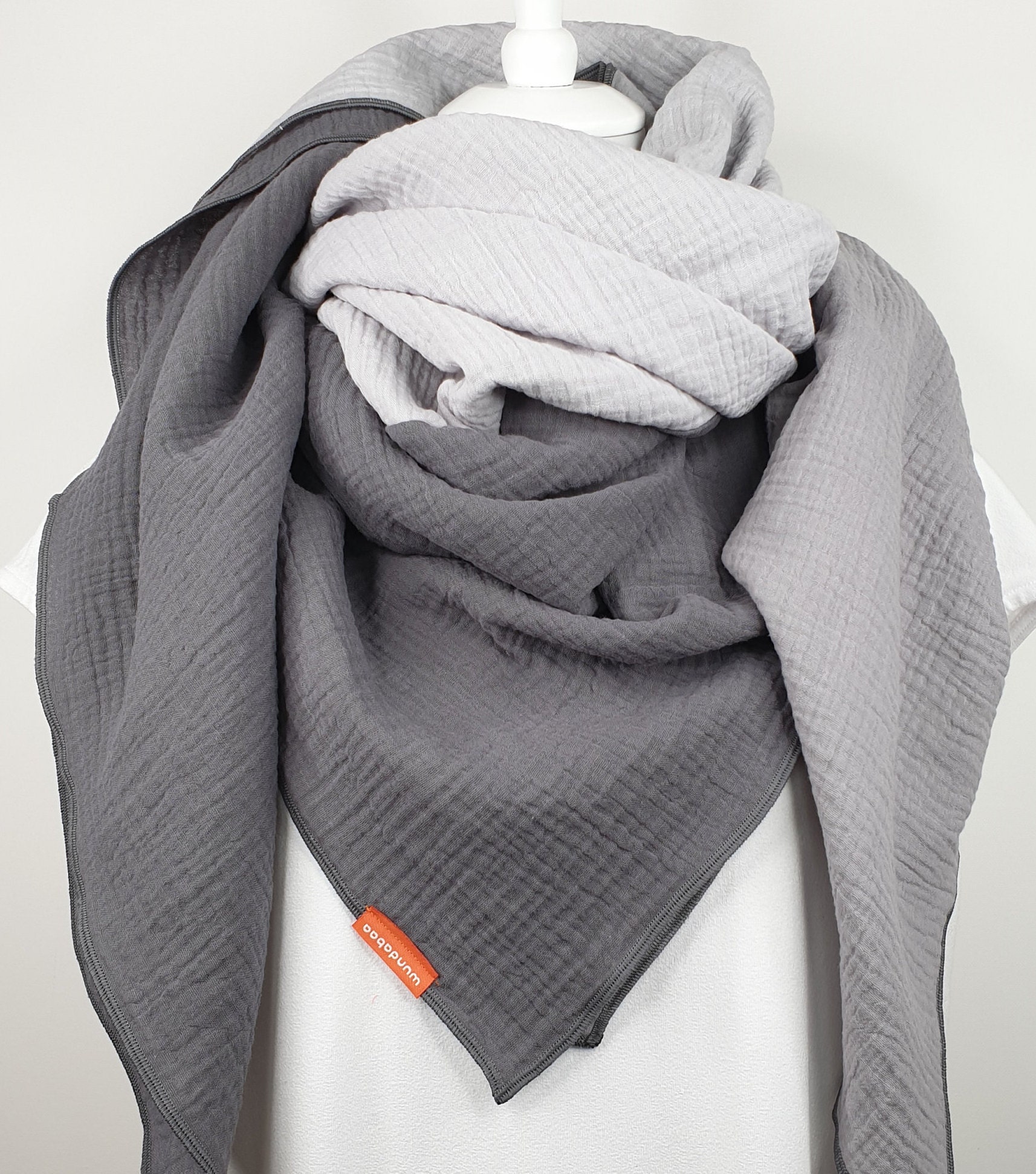 Muslin Cloth Multicolored in Grey, 130 X 130 Cm, 100% Cotton - Etsy