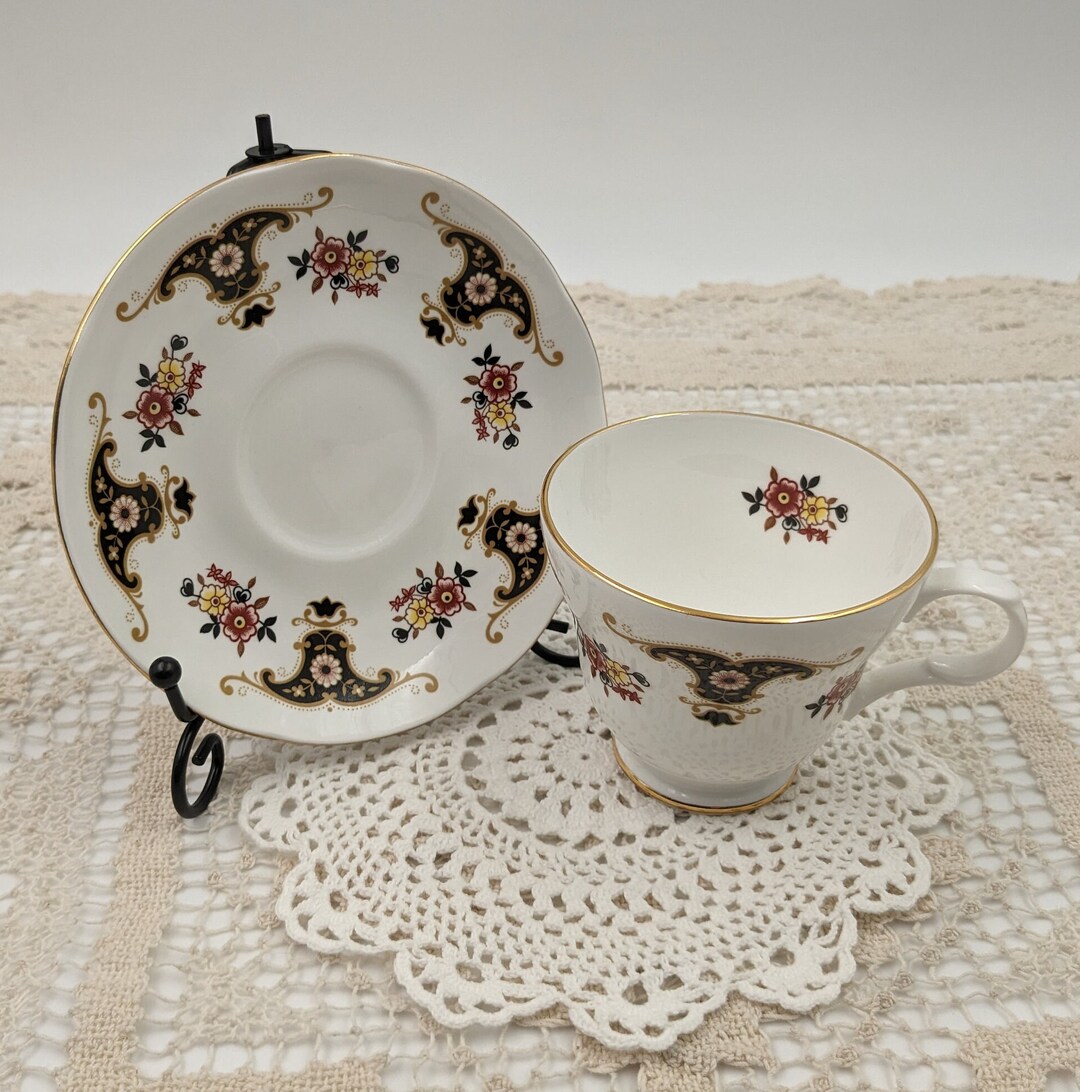 Vintage Crown Trent "balmoral" Tea Cup and Saucer - Etsy