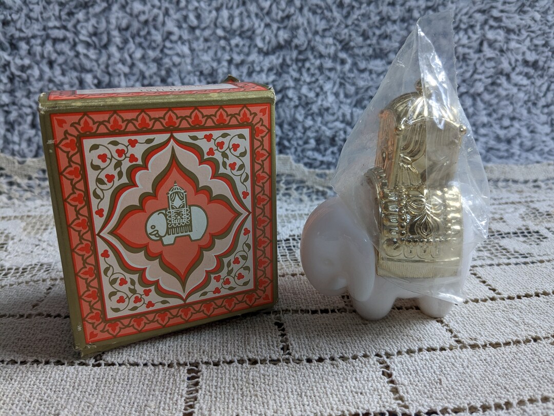 Vintage Avon Royal Elephant Perfume Decanter With Original Box & Topaze ...