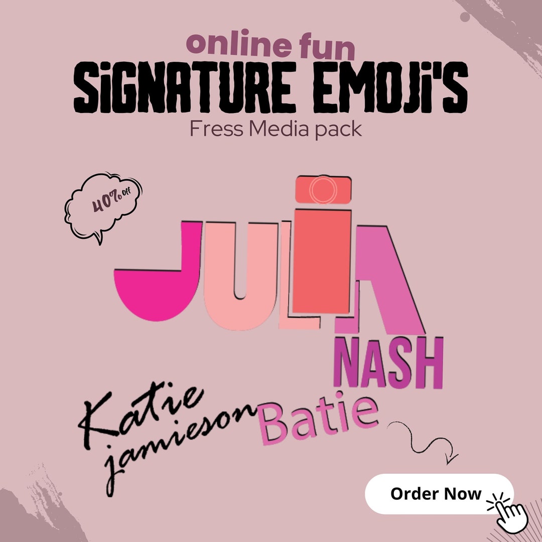 Custom Online Fun Signature Emoji's Pack for Whatsapp, Instagram ...