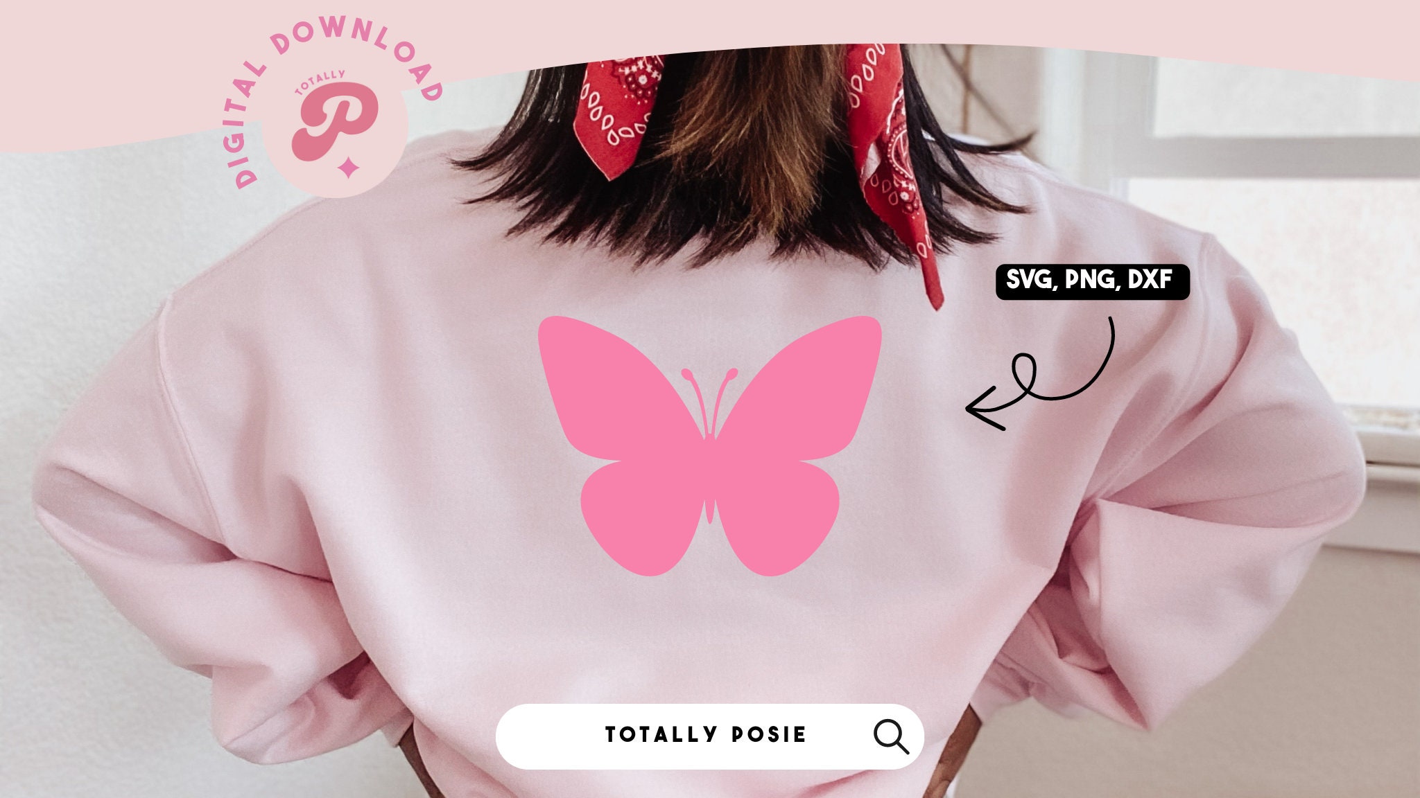 Pink Butterfly SVG Clipart Doodles Graphic Vector SVG - Etsy