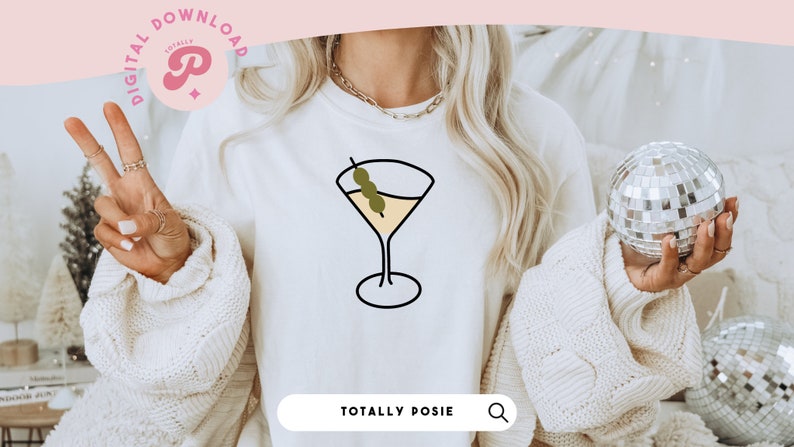 Dirty Martini SVG | Preppy Bow, Coquette, Olive Martini, Vodka ...