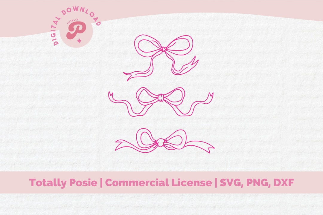 Pink Bows SVG Preppy Pink Bow, Pink Bows, Pink Coquette Aesthetic ...