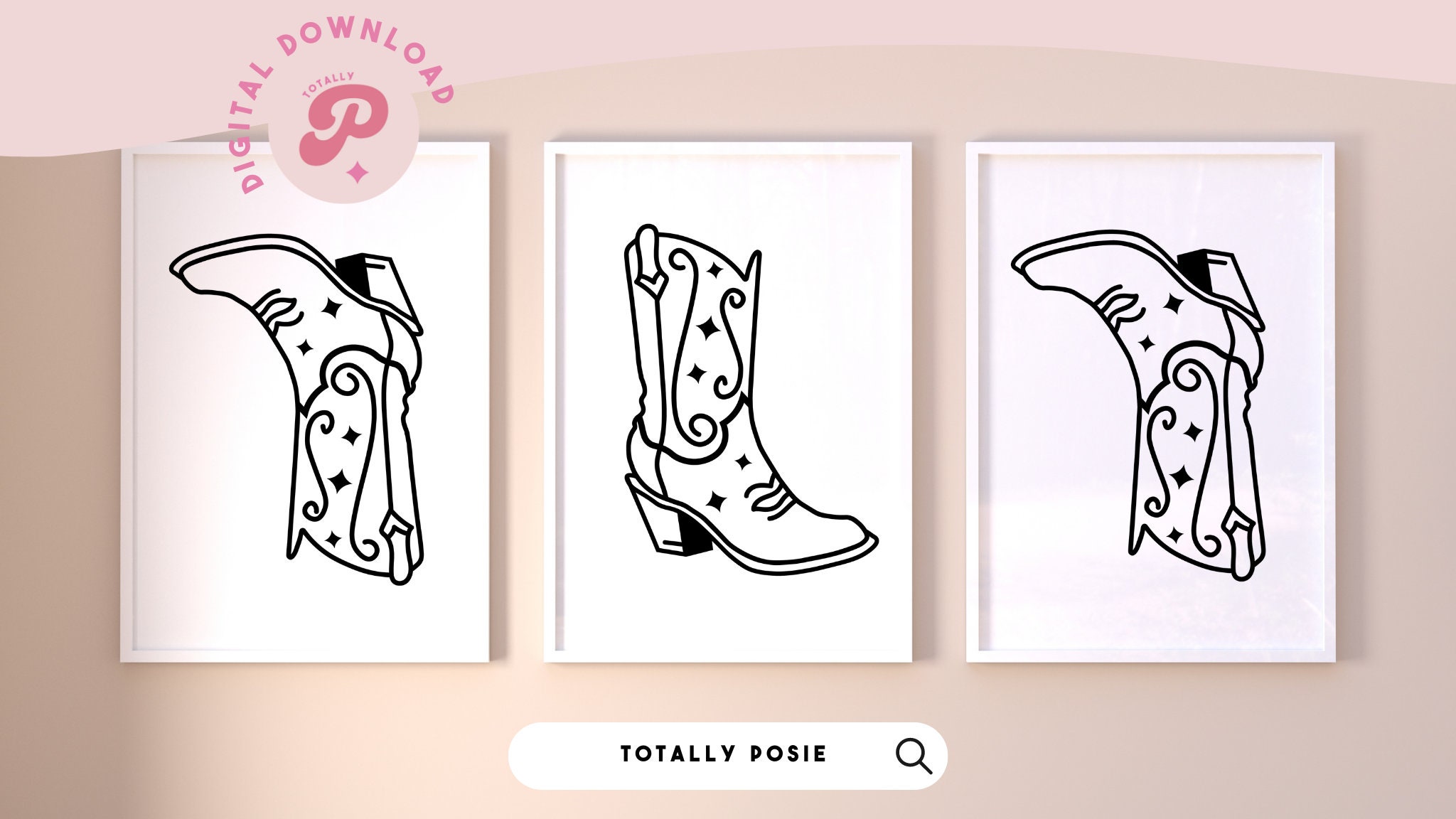 Cowboy Boots SVG | Cowgirl, Boots, Western, Country, Cow Print, Disco ...