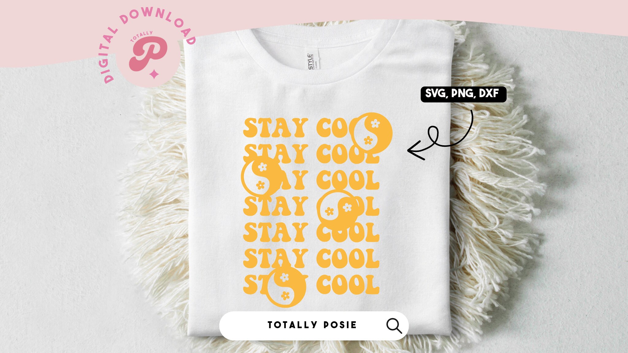Stay Cool SVG | Cool, Happiness, Balance, Positivity, Yin Yang ...