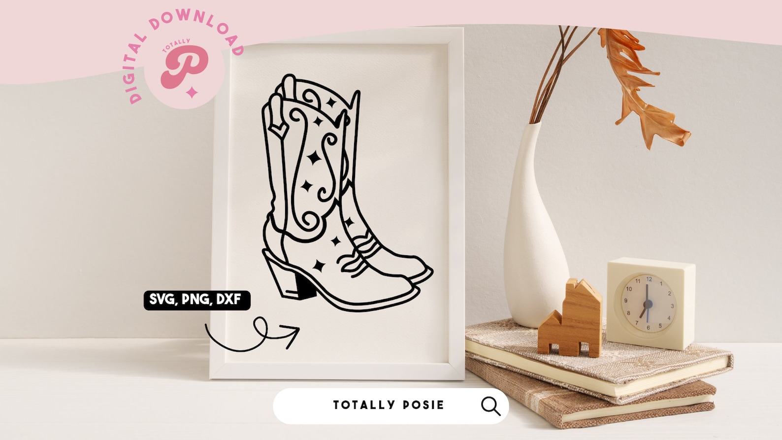 Cowboy Boots SVG Cowgirl, Boots, Western, Country, Cow Print, Disco ...