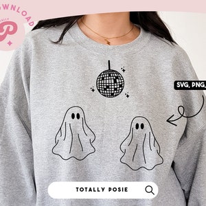 Ghost Spooky Disco SVG | Retro, Groovy, Halloween, Ghosts, Disco Ball ...