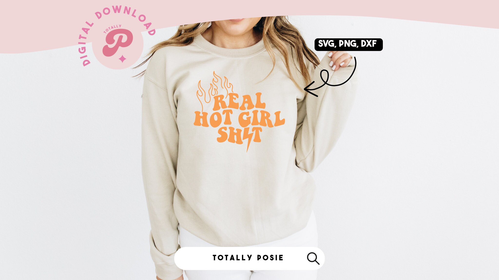 Hot Girl Shit SVG Girl Power, Woman Power, Feminism, Vintage, Flame ...