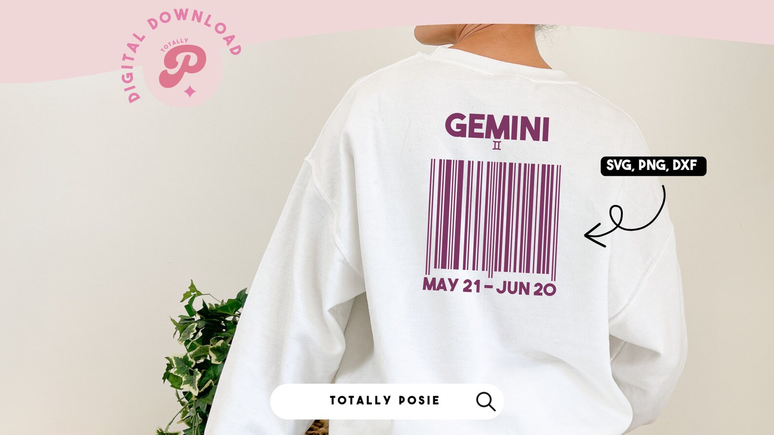 Gemini Zodiac SVG Astrology Horoscope Barcode Moon Sun - Etsy