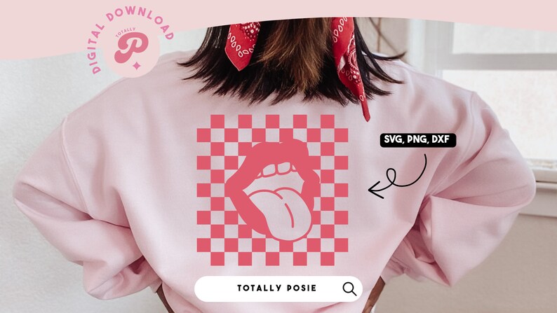 Checkered Tongue SVG Lips Tongue Checkers Checkered - Etsy