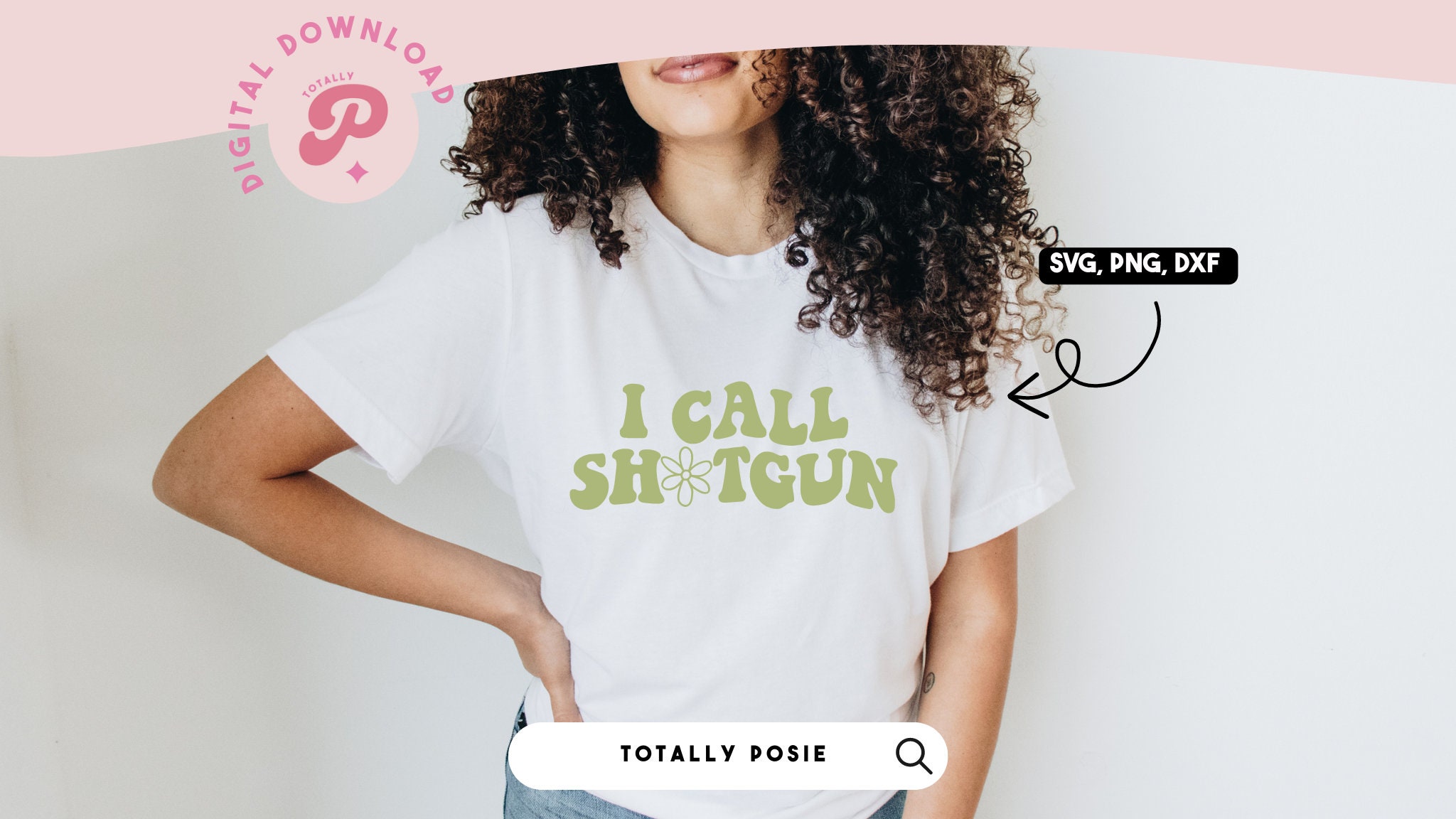 I Call Shotgun SVG Retro Wavy Text Digital File Flower, Retro Daisy ...