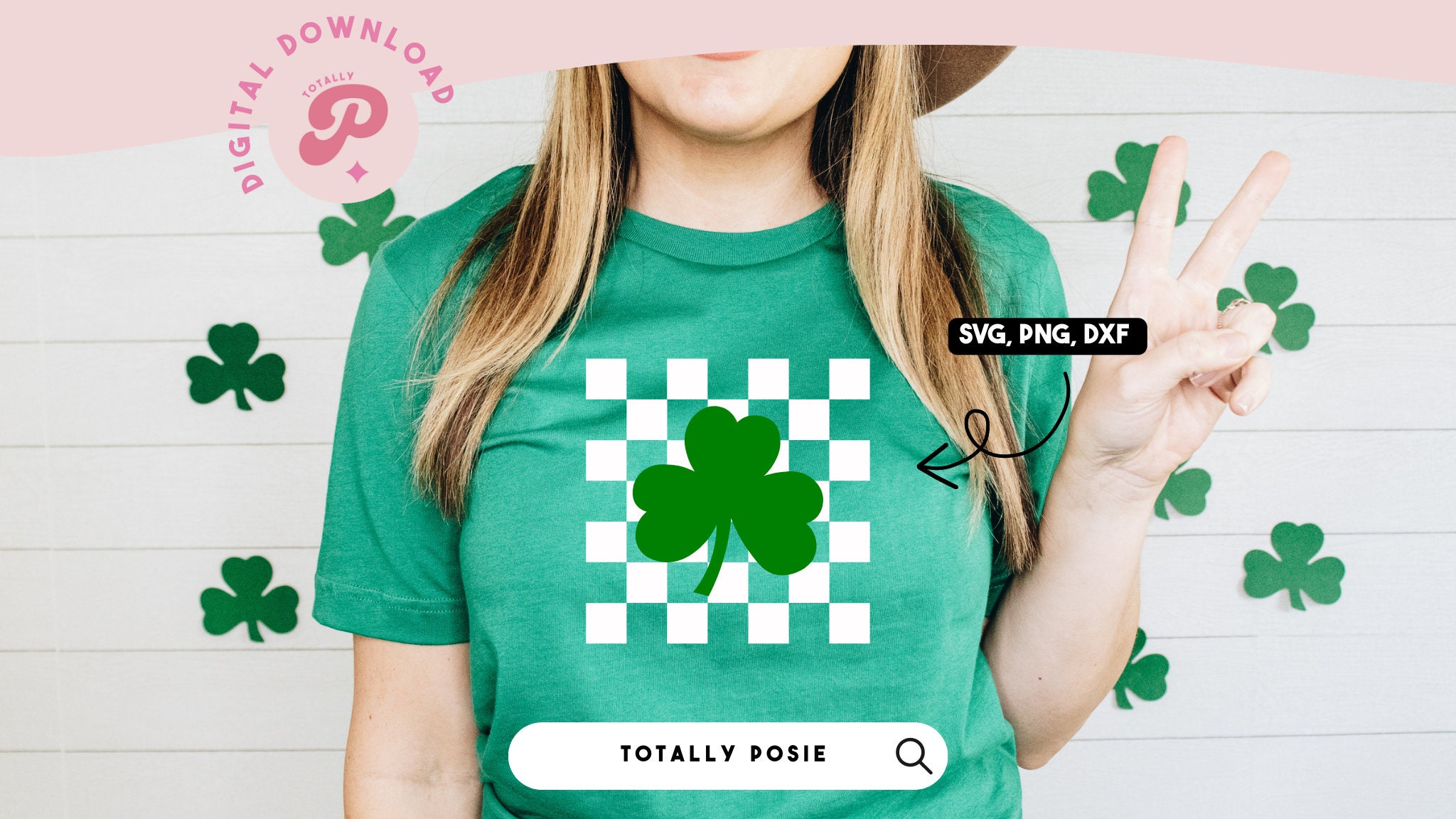 St. Patricks Day SVG Shamrock, Green, Lucky, Checkered PNG Sublimations ...