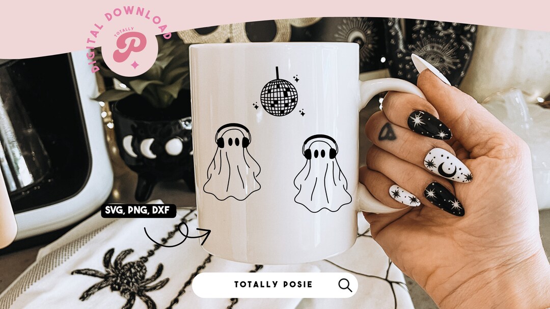 Ghost Spooky Disco SVG | Retro, Groovy, Halloween, Ghosts, Disco Ball ...