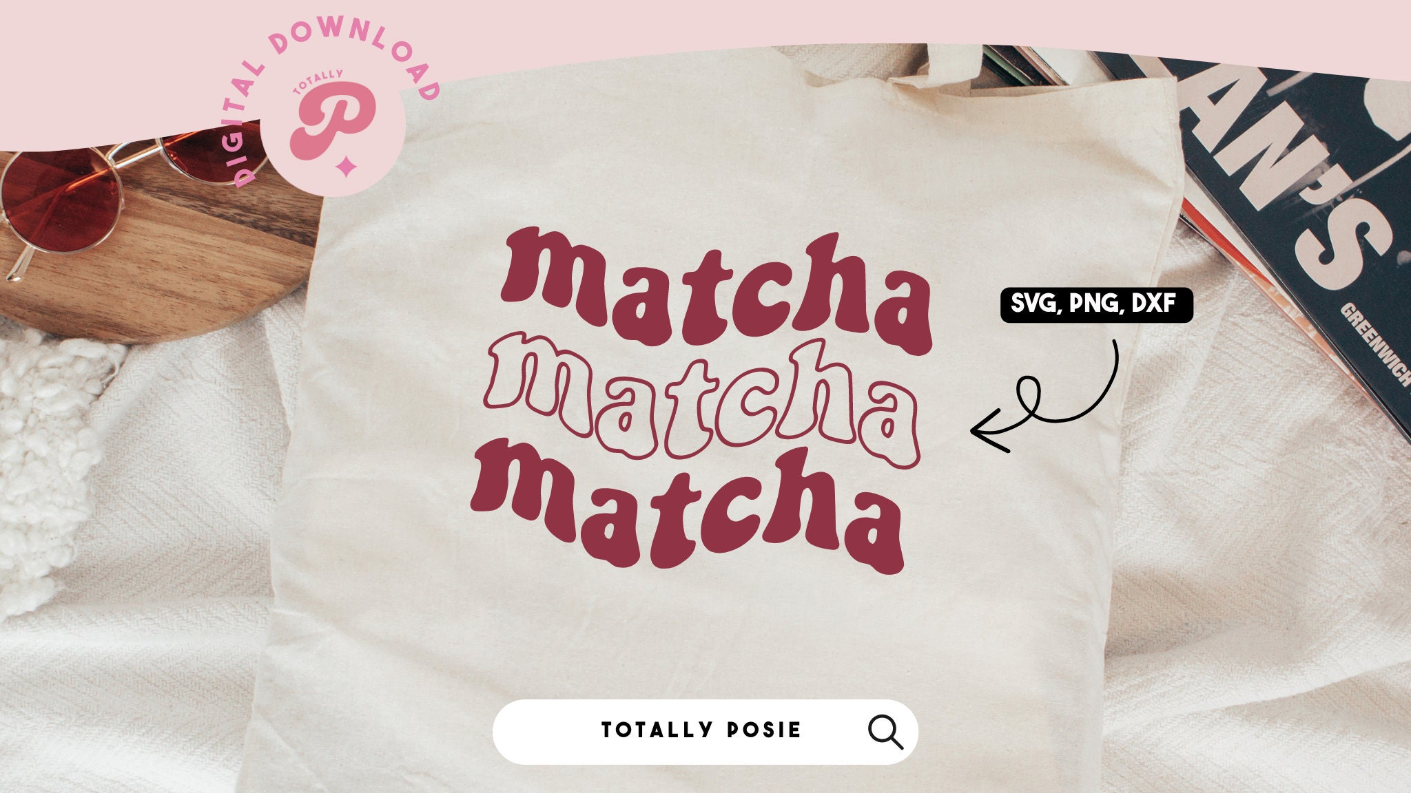 Matcha SVG Drink, Matcha, Coffee, Caffeine, Matcha Latte, Groovy, Retro ...