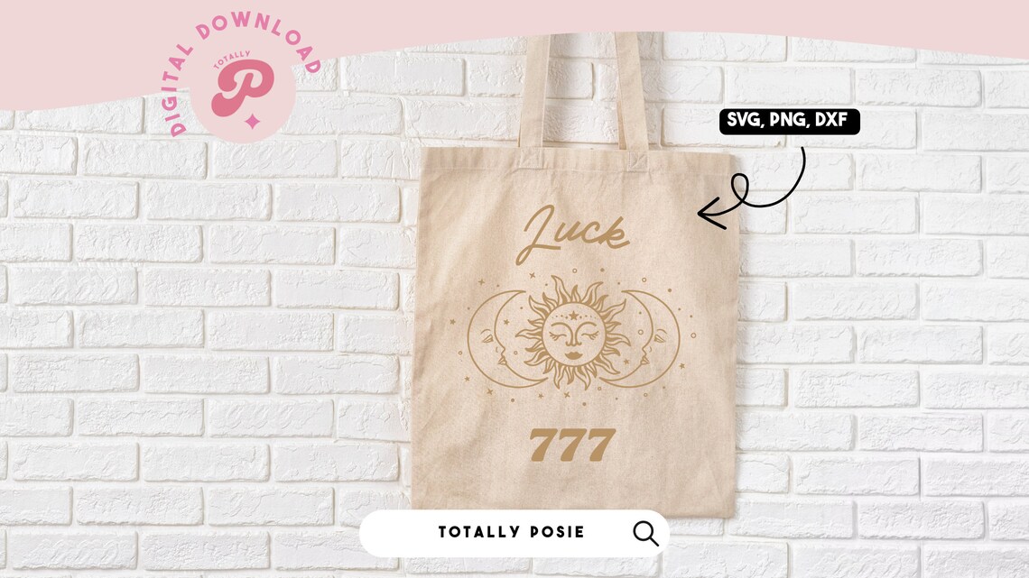 Angel Numbers SVG | 777, Luck, Boho Moon, Celestial, Bohemian Sun ...